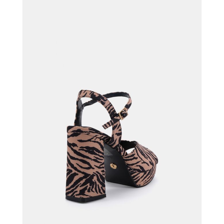 LAYLA Tiger Platform Heeled Sandal