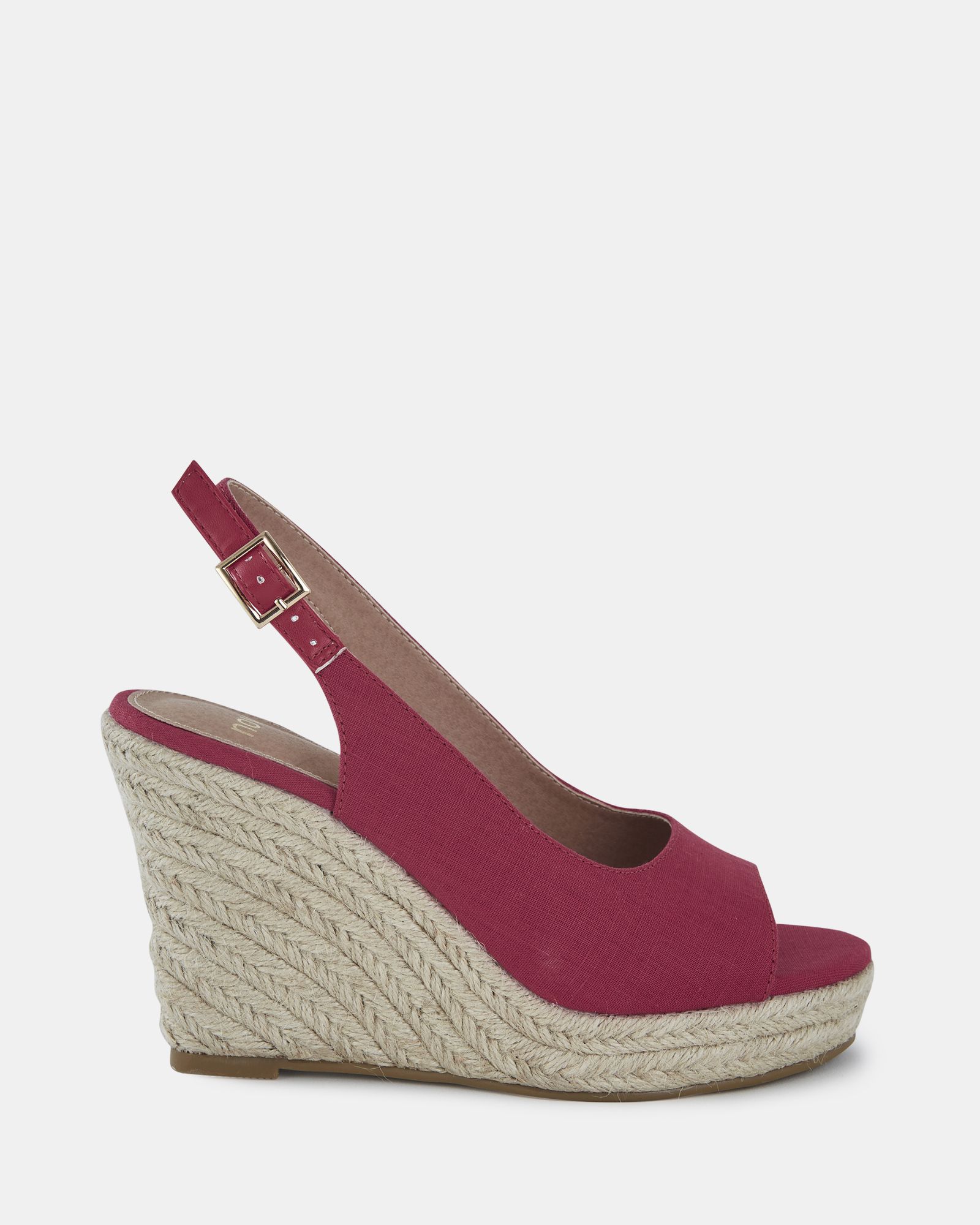 OCEAN Red Slingback Espadrille Wedge