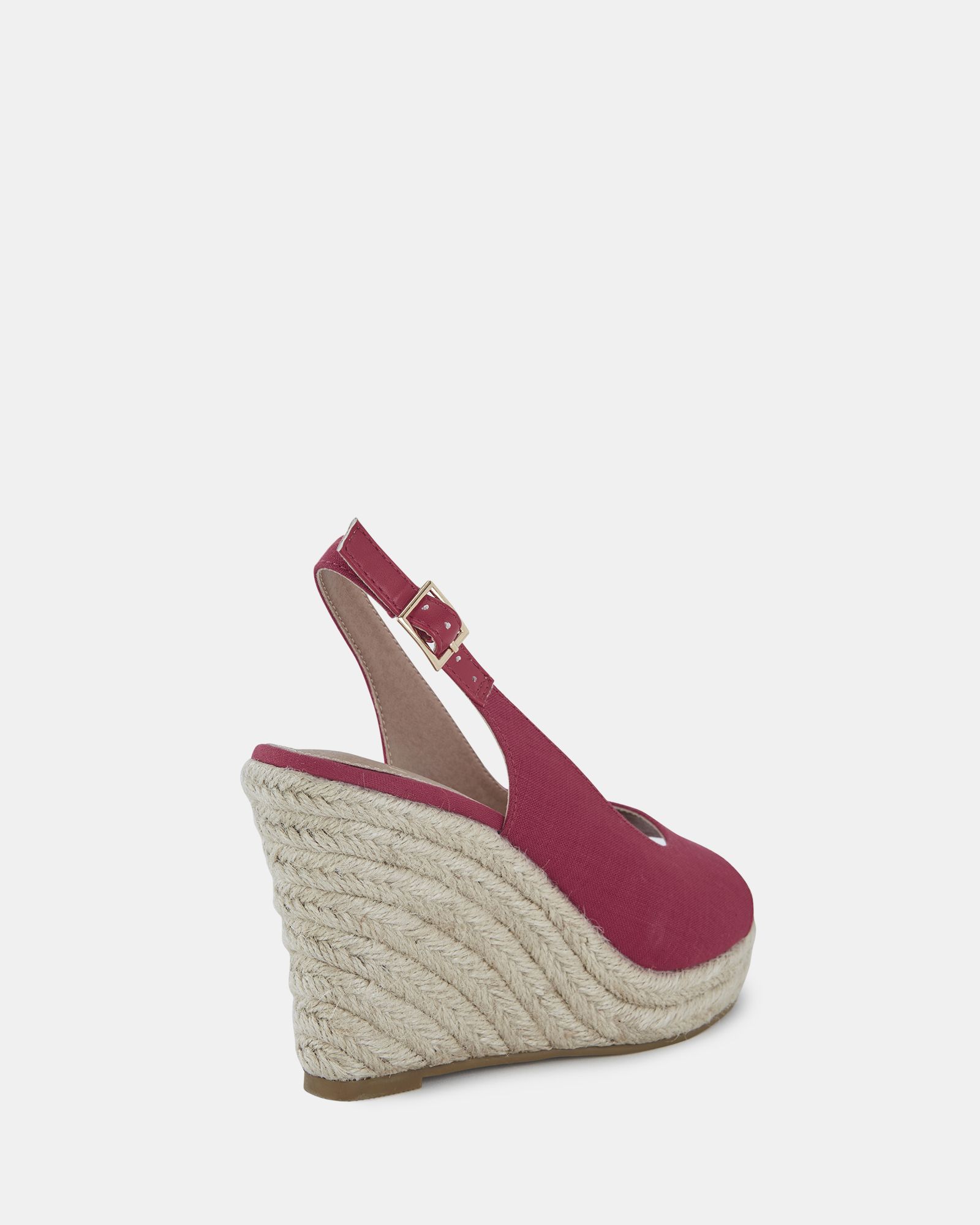 OCEAN Red Slingback Espadrille Wedge
